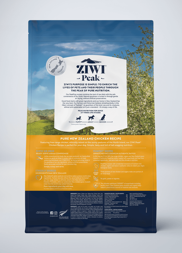 ZIWI® | Ziwi Peak、エアードライのチキンドッグフード | ZIWI® Global